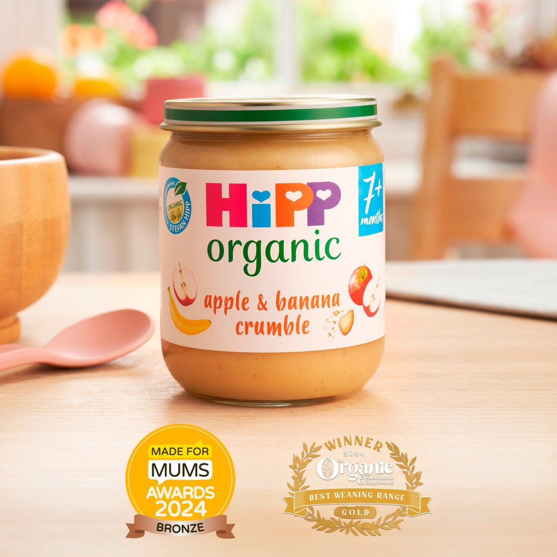HiPP Organic Apple & Banana Crumble Baby Food Jar 7+ Months - Ocado