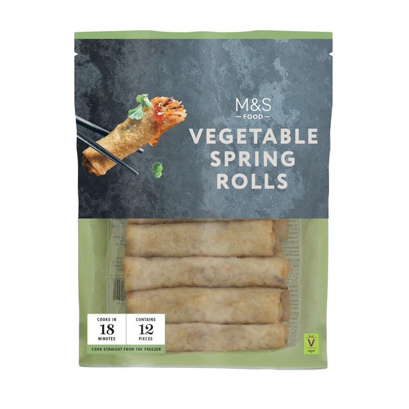 M&S 12 Vegetable Spring Rolls Frozen - Ocado