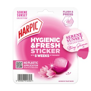 Harpic Hygienic & Fresh Floral Stickers Toilet Freshener - Ocado
