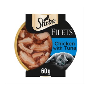 Sheba Fillets Cat Food Tray Chicken and MSC Tuna in Gravy - Ocado