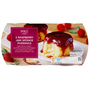 M&S Raspberry Jam Sponge Puddings - Ocado
