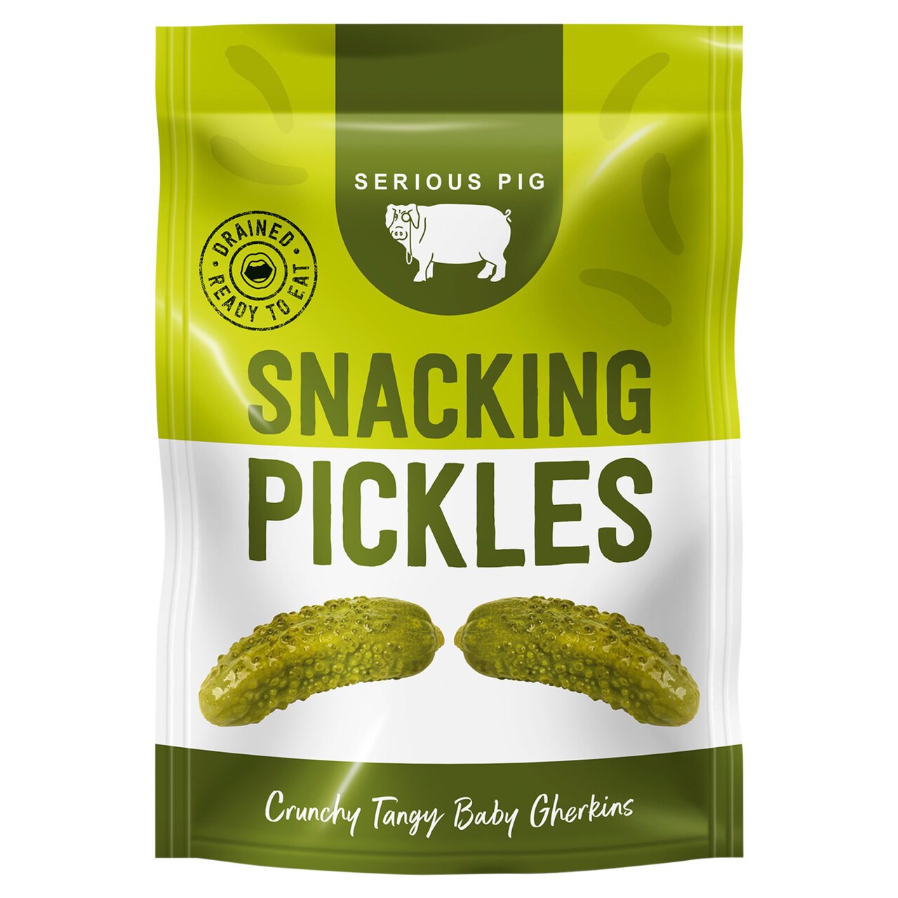 Serious Pig Snacking Pickles Crunchy Tangy Mini Gherkins - Ocado