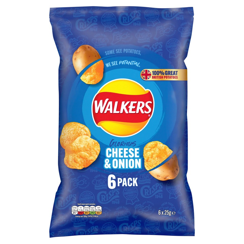 Walkers Cheese & Onion Multipack Crisps - Ocado