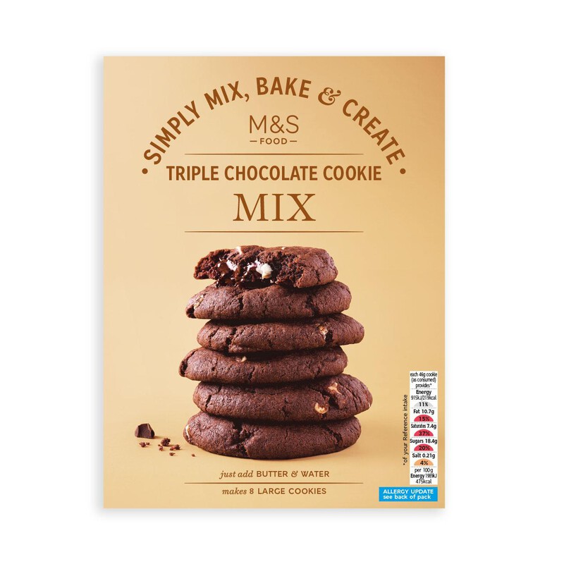 M&S Triple Chocolate Cookie Mix - Ocado