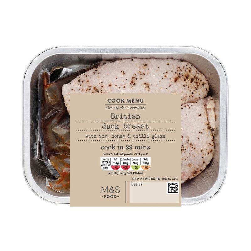 M&S Cook Menu 2 Duck Breasts with Soy & Chilli Glaze - Ocado