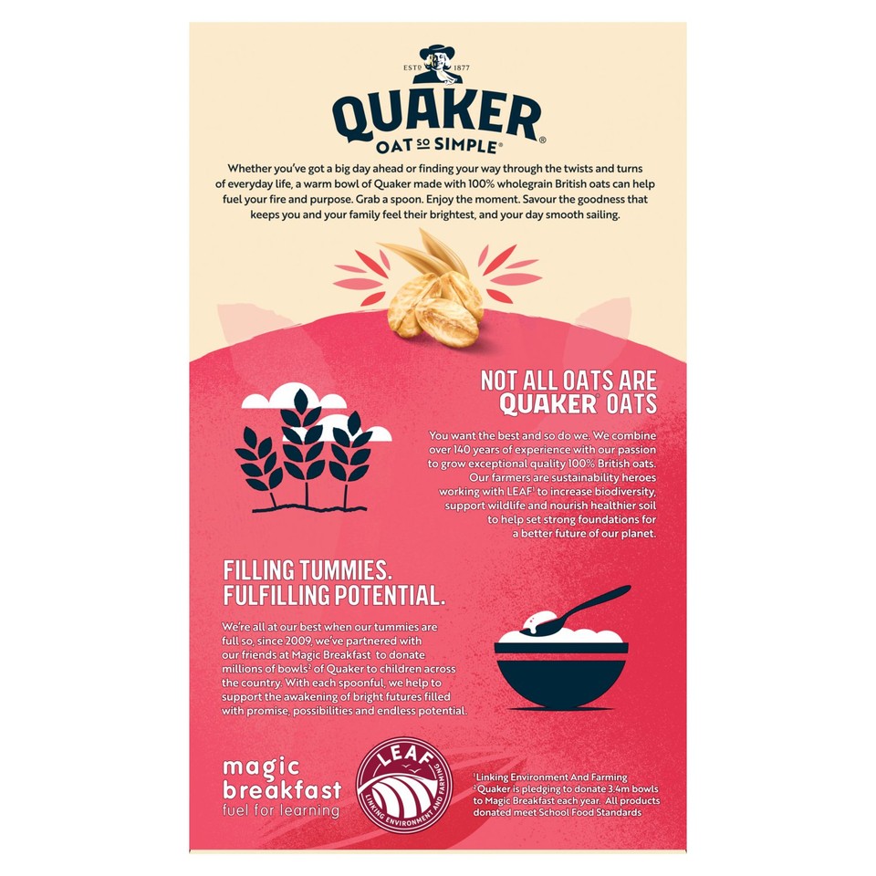 Quaker Oat So Simple Strawberry Raspberry & Cranberry Sachets Cereal ...