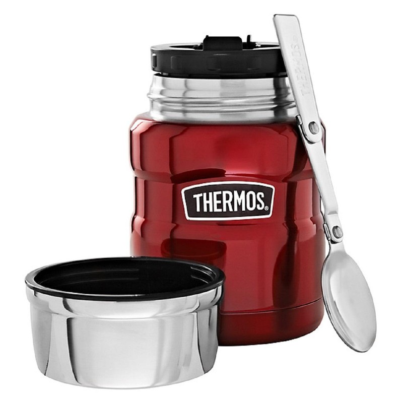 Thermos Stainless King Food Flask Red 470ml - Ocado