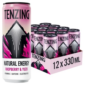 TENZING Natural Energy Raspberry & Yuzu Case - Ocado