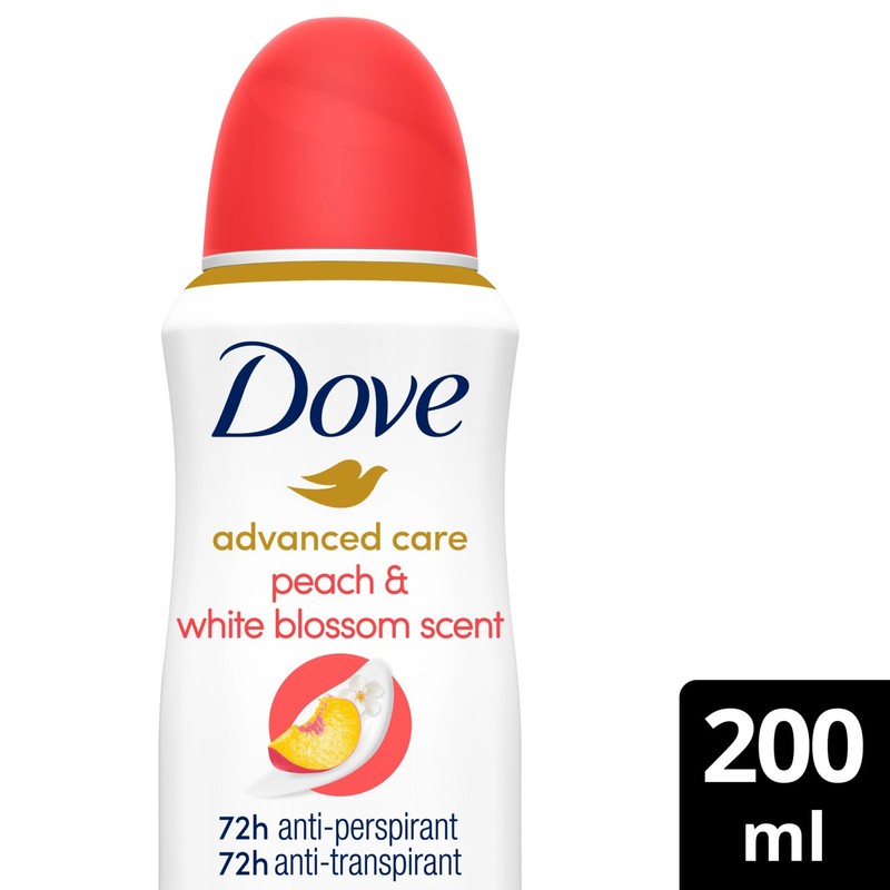 Dove Women Advanced Antiperspirant Deodorant Peach and White Blossom ...