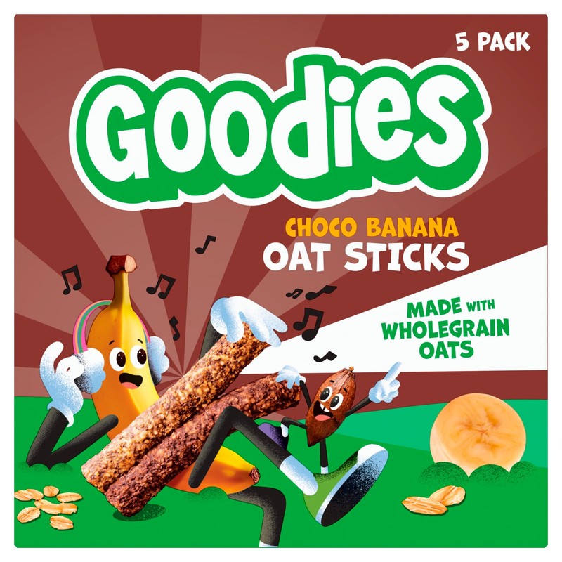 Goodies Kids Snack Chocolate & Banana Oaty Bars Twin Stix Multipack - Ocado