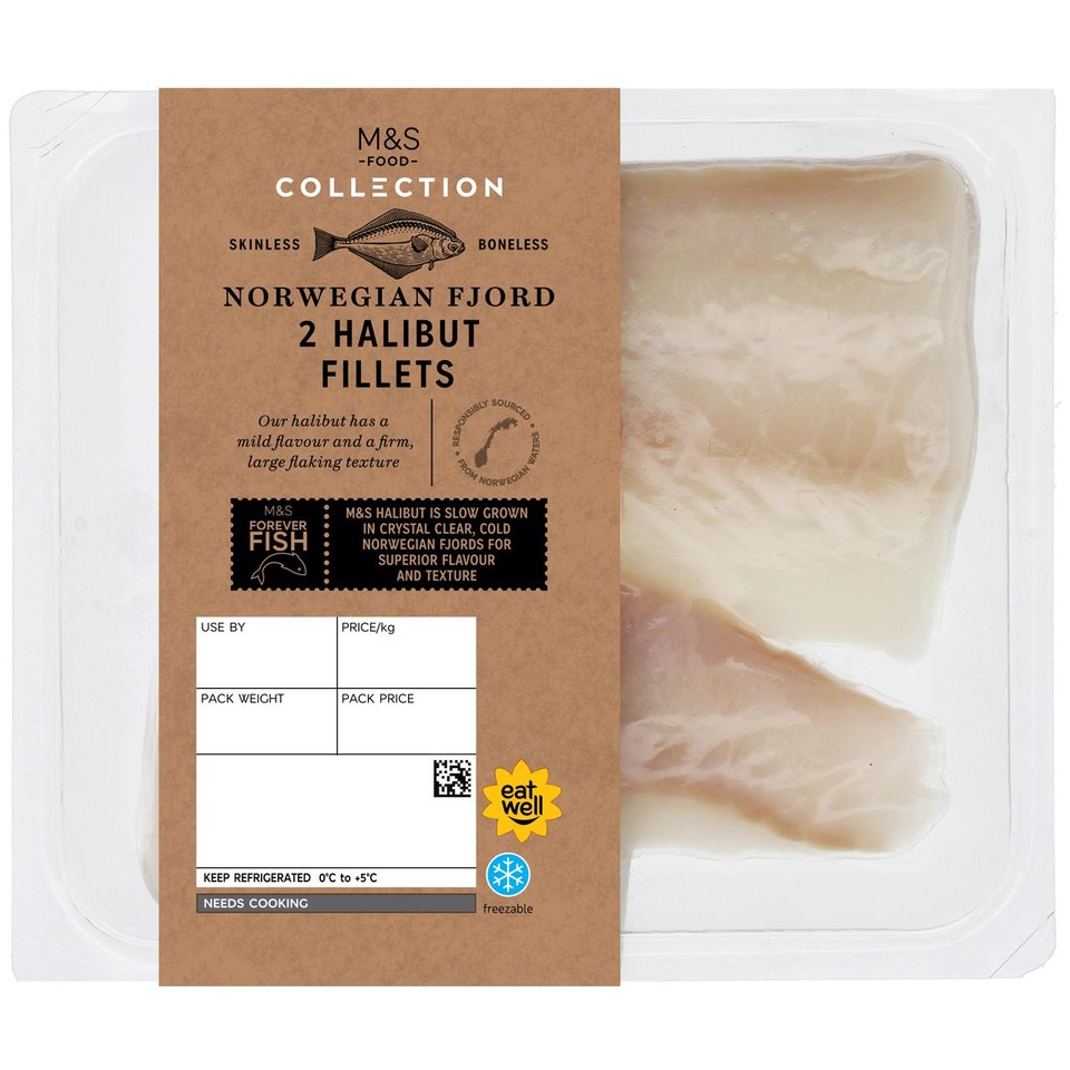 M&S Collection Norwegian Fjord 2 Halibut Fillets - Ocado
