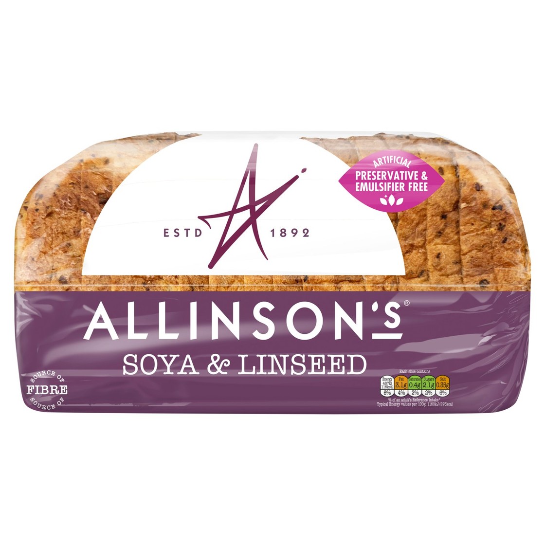 Allinson's Soya and Linseed Sliced Seeded Bread - Ocado