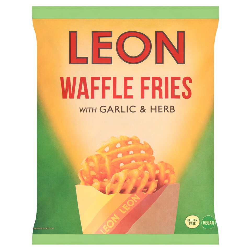 LEON Garlic & Herb Waffle Fries - Ocado