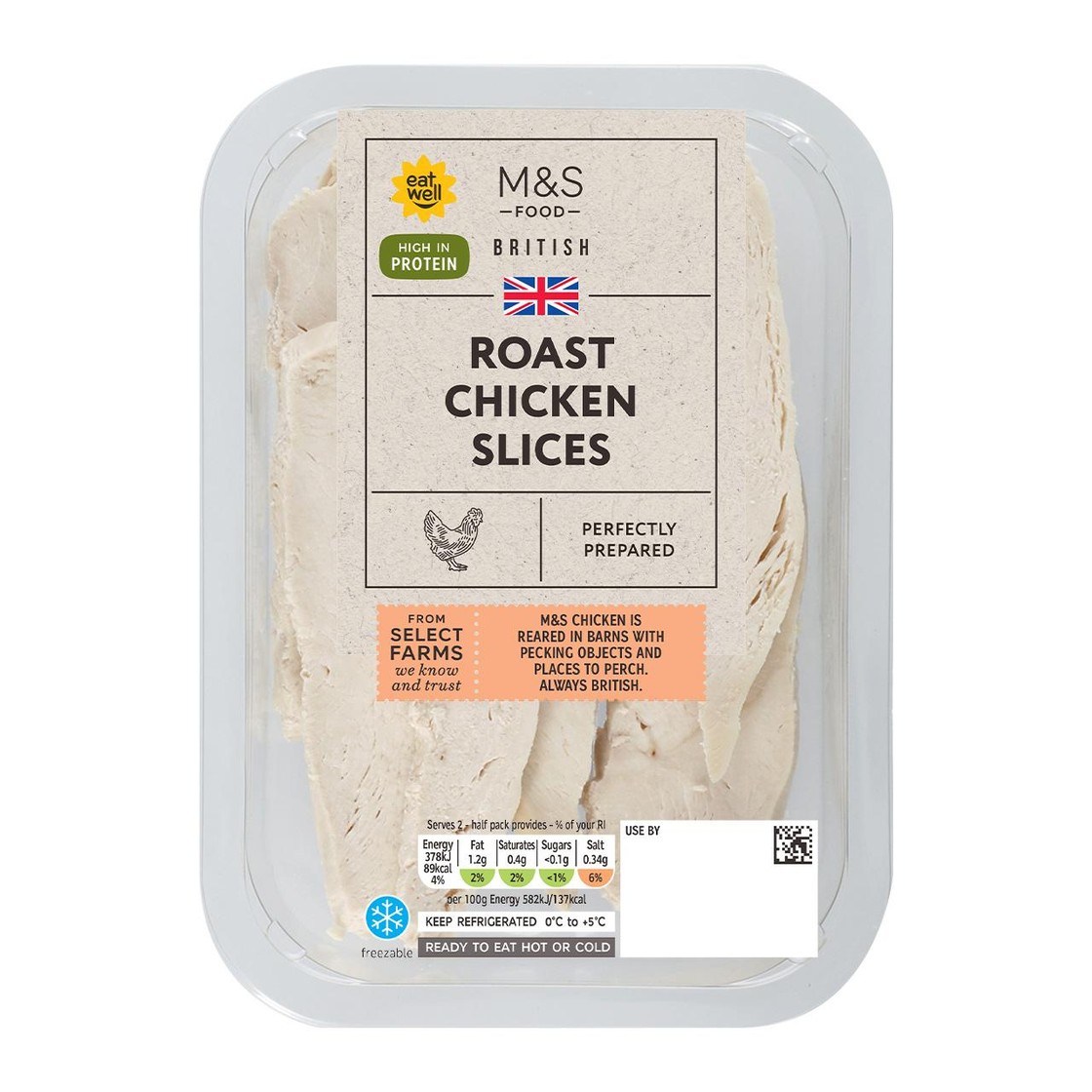 M&S British Roast Chicken Slices - Ocado