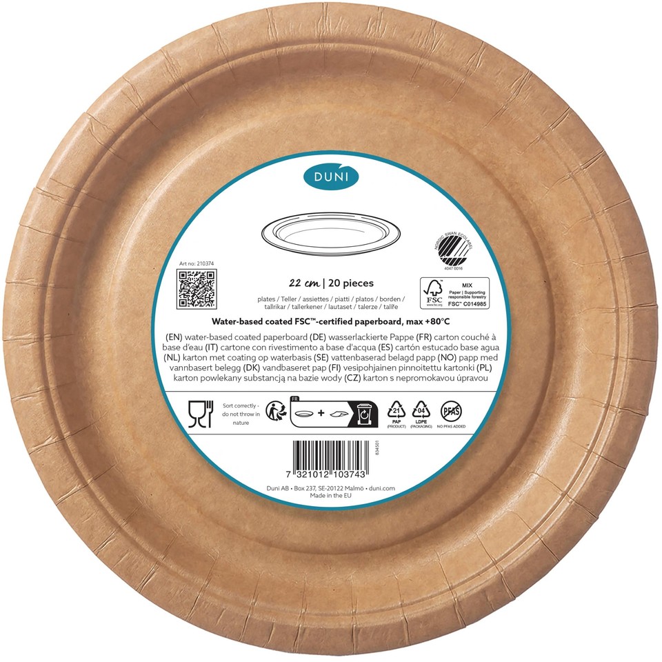 Kraft Brown Paper Plates - Ocado
