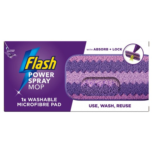 Flash Power Spray Mop Washable Microfibre Pad - Ocado