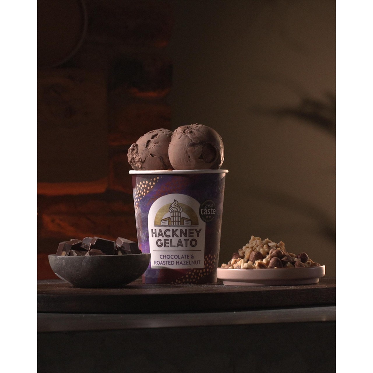 Hackney Gelato Chocolate & Roasted Hazelnut Gelato - Ocado