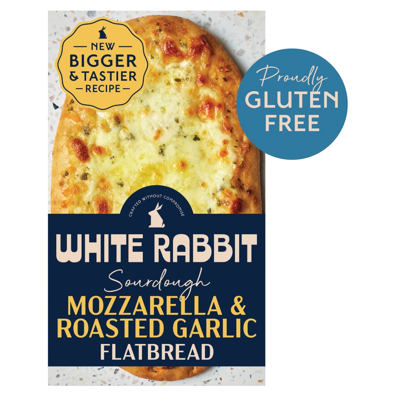 White Rabbit Sourdough Mozzarella & Garlic Flatbread - Ocado
