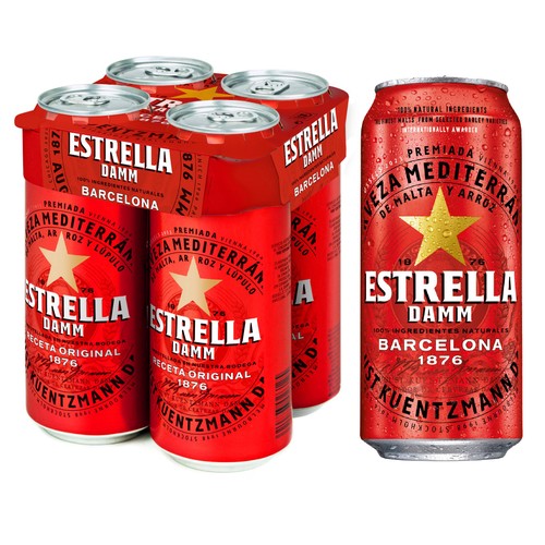 Estrella Damm Premium Lager Beer Cans - Ocado