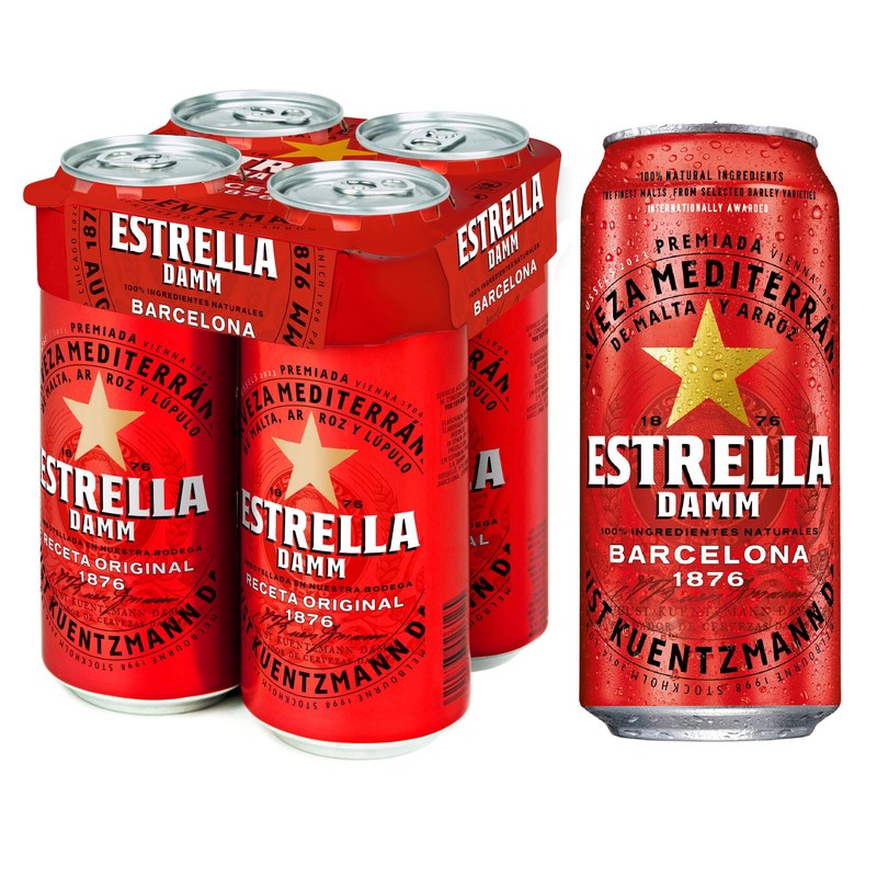 Estrella Damm Premium Lager Beer Cans - Ocado