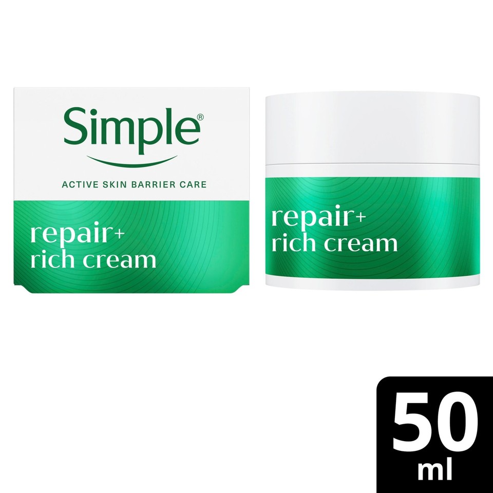 Simple Repair+ Rich Moisturiser Cream - Ocado