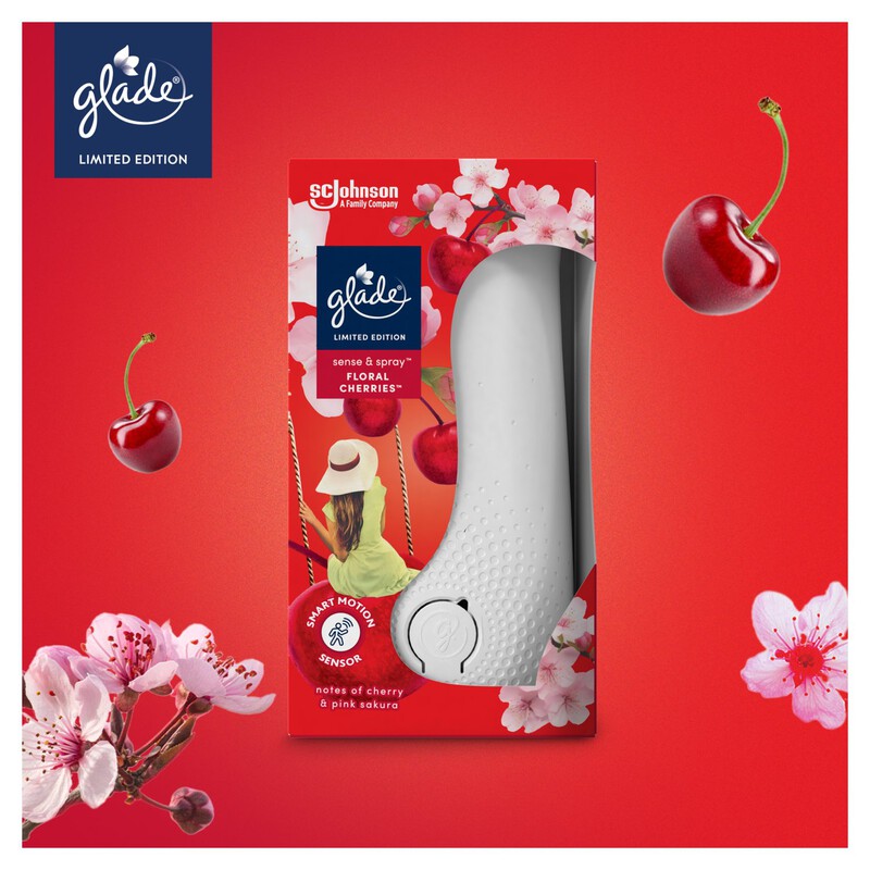 Glade Sense & Spray Holder & Refill, Floral Cherries - Ocado