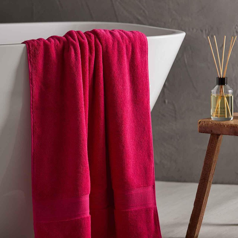 M&S Super Soft Antibacterial Cotton, Hand Towel, Raspberry - Ocado