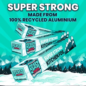 BEAST Super Strong Kitchen Foil Made From 100% Recycled Aluminium 10M ...