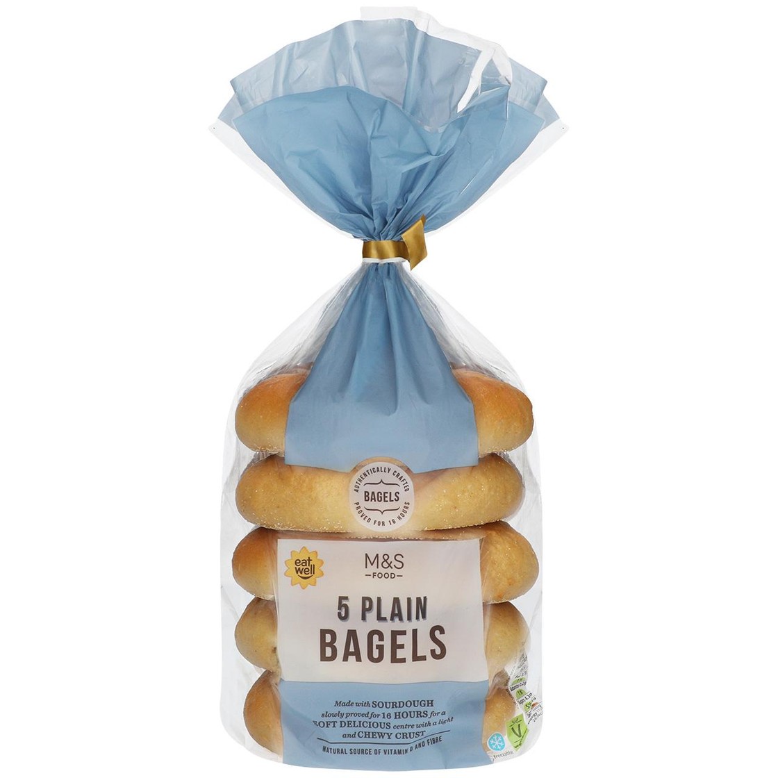 M&S 5 Plain Sourdough Bagels - Ocado