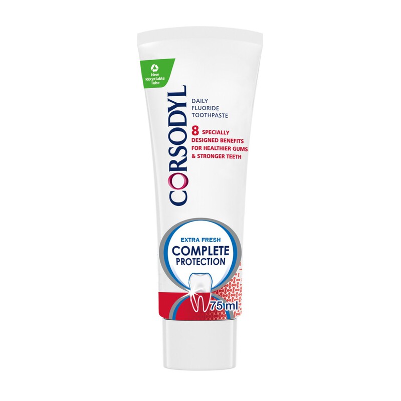 Corsodyl Complete Protection Gum Care Toothpaste Extra Fresh 75ml - Ocado