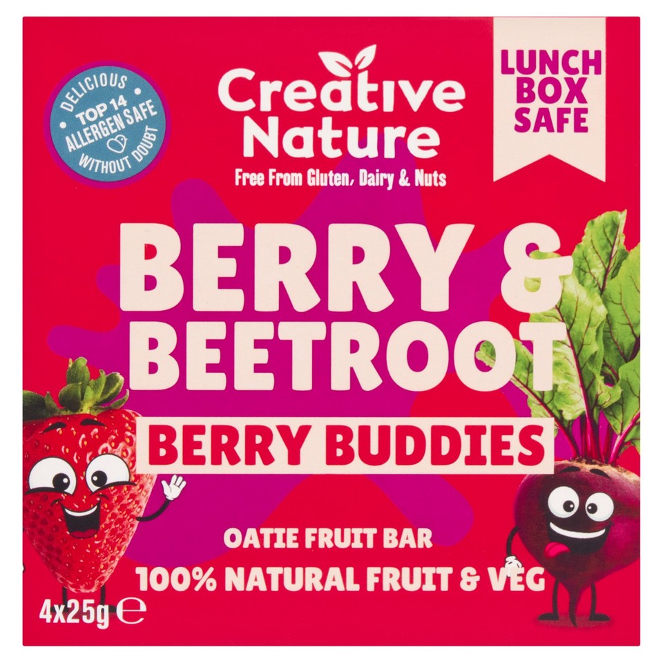 Creative Nature Berry & Beetroot Kids snack bar Multipack - Ocado