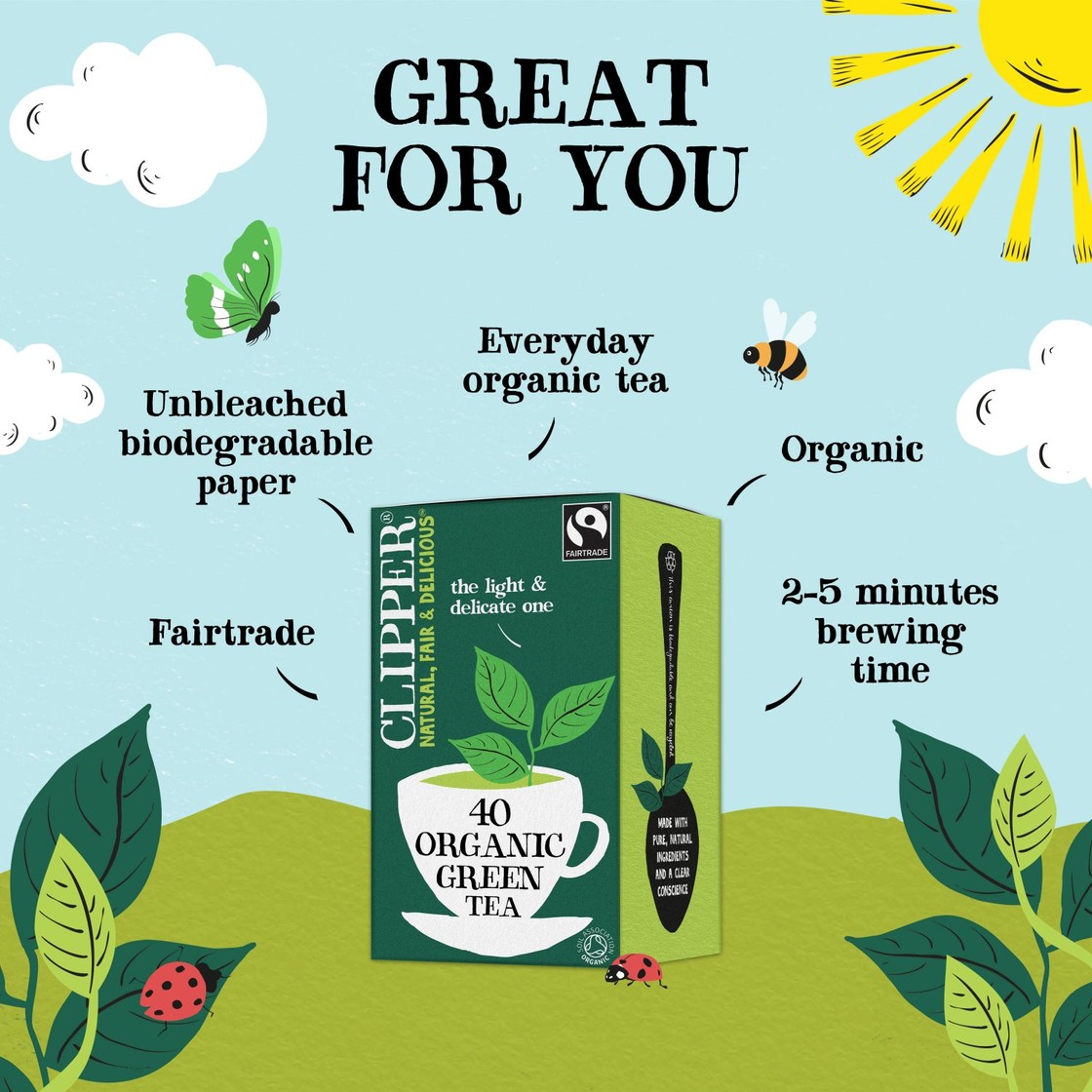 Clipper Organic & Fairtrade Green Tea - Ocado
