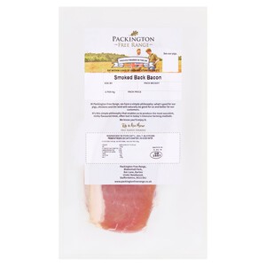 Packington Free Range Dry Cured Smoked Back Bacon - Ocado