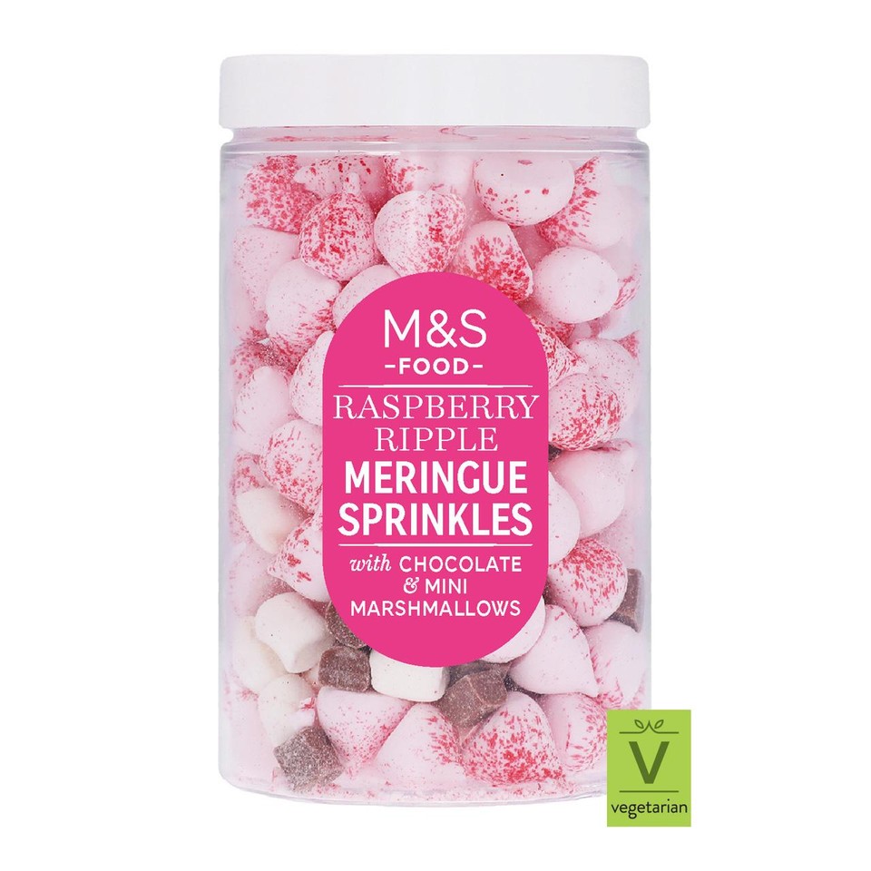 M&S Raspberry Ripple Meringue Sprinkles - Ocado