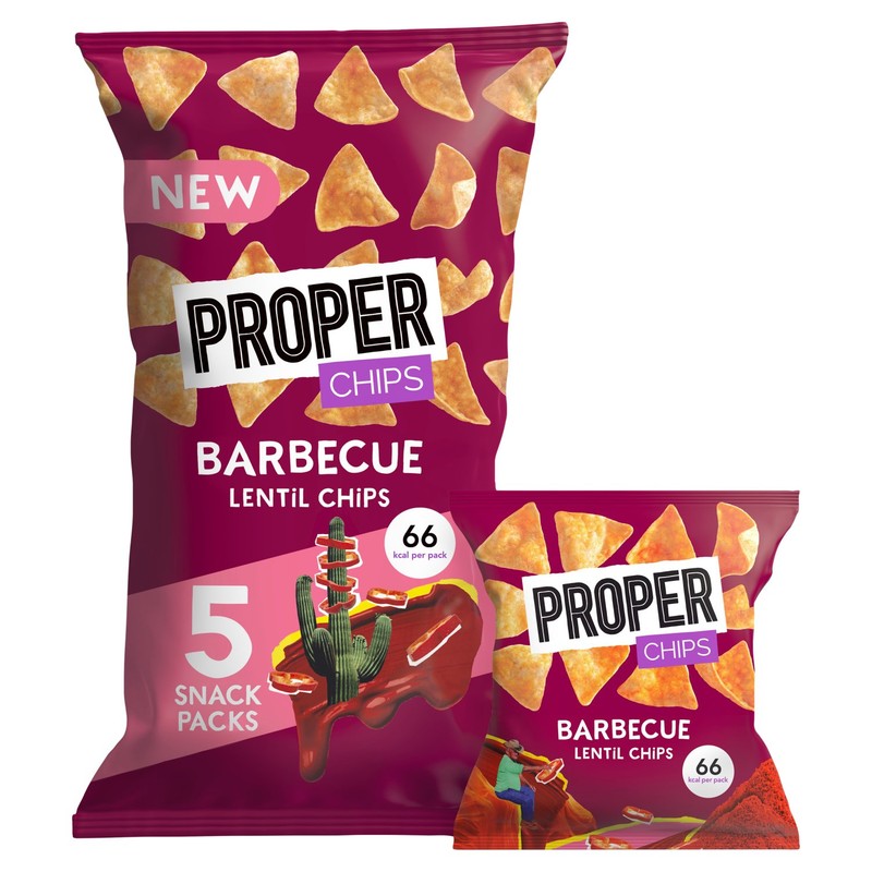 Properchips Barbecue Lentil Chips - Ocado