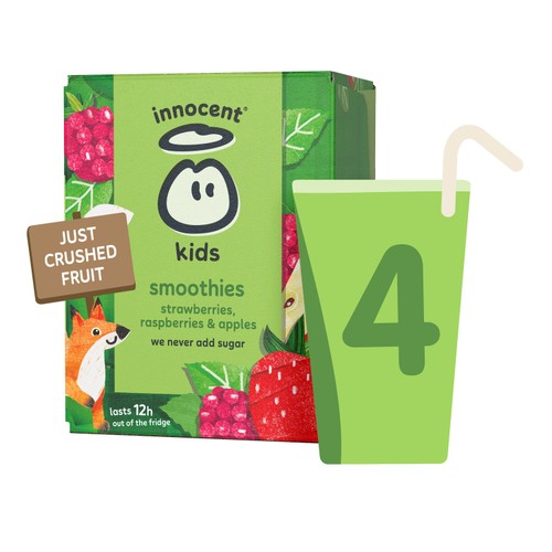 Innocent Kids Strawberries Raspberries & Apple Smoothies - Ocado