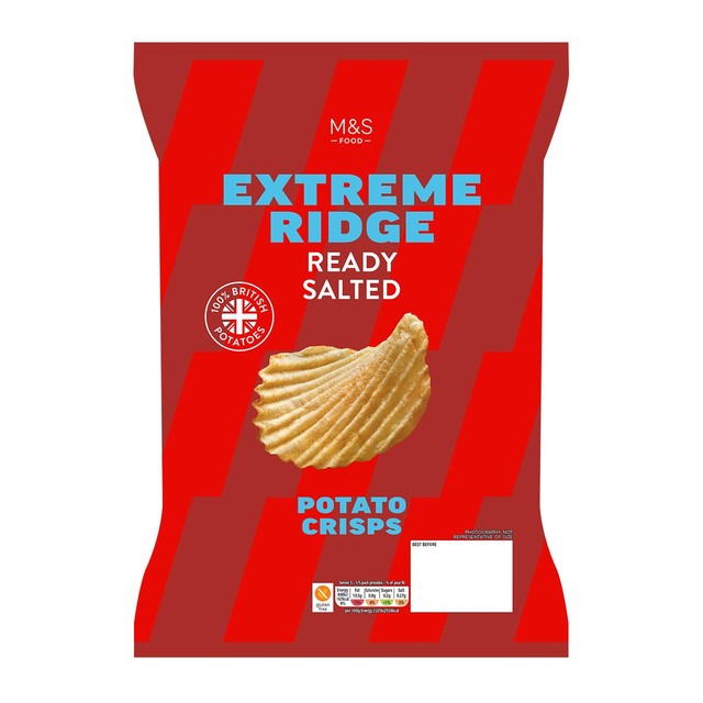 M&S Ready Salted Extreme Ridge Cut Crisps - Ocado