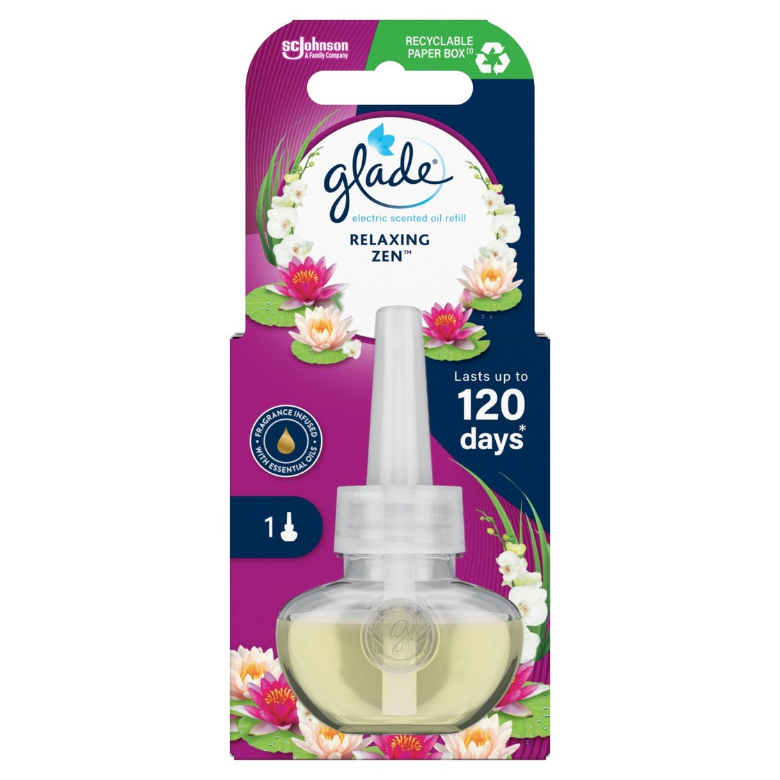 Glade Plug In Refill, Electric Scented Oil, Relaxing Zen - Ocado