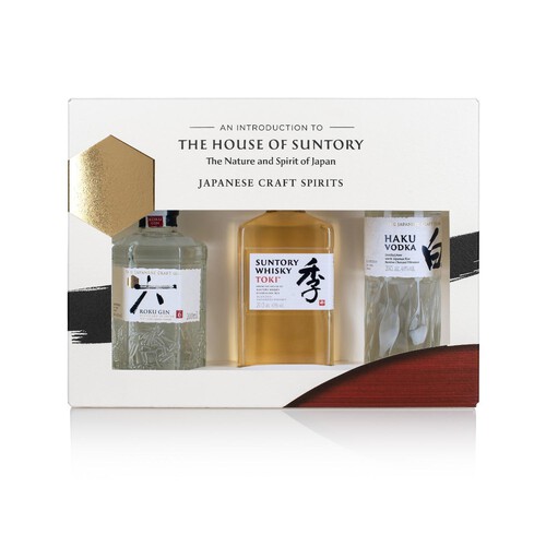 Roku Gin, Toki Whisky & Haku Vodka. House of Suntory, Giftpack - Ocado