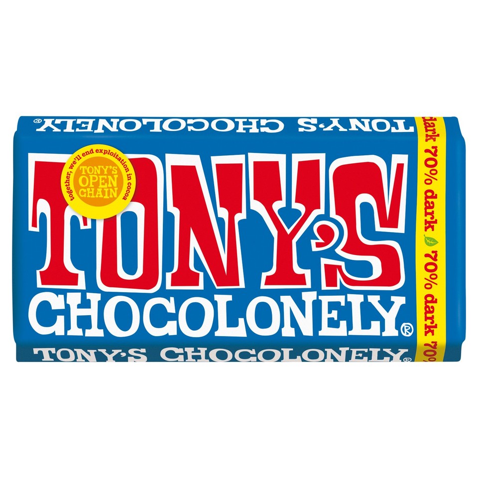 Tony's Chocolonely Dark Chocolate 70% - Ocado