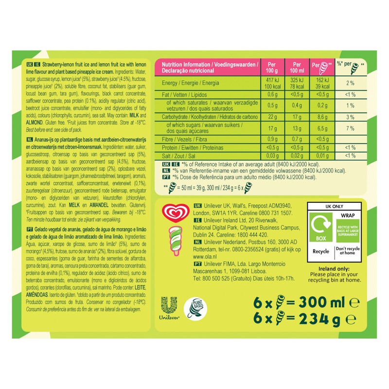 Twister Pineapple, Lemon-Lime, and Strawberry Mini Ice Cream Lollies ...