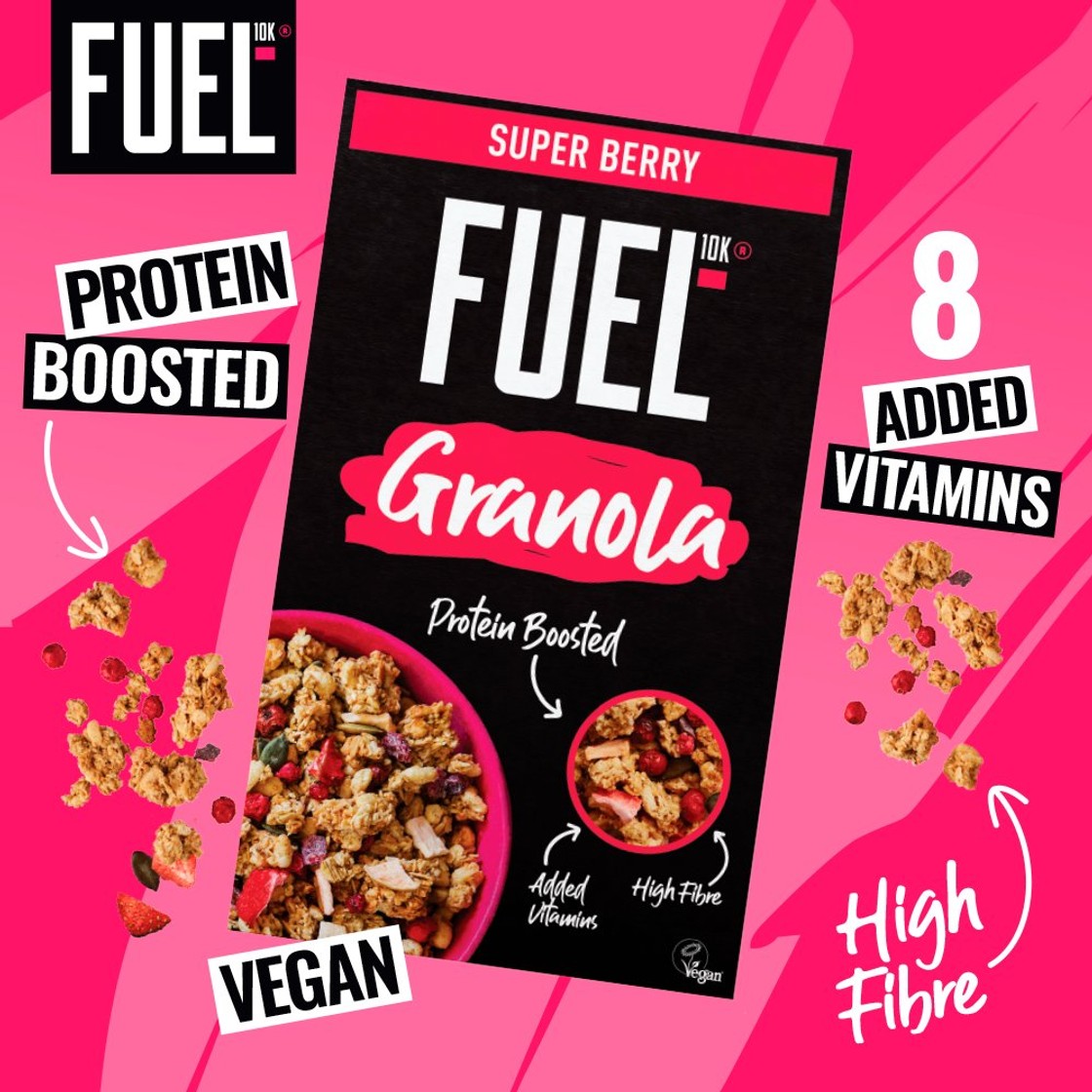 FUEL 10K Super Berry Protein Granola Breakfast Cereal - Ocado