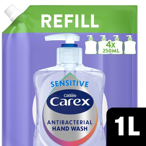 Carex Sensitive Antibacterial Handwash Refill - Ocado