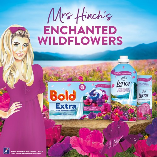 Bold 2 In 1 Platinum Mrs Hinch Enchanted Wildflower Washing Capsules ...