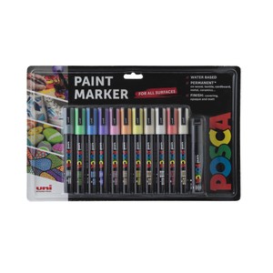 Posca 12pc Assorted Paint Marker Pale Colours Set - Ocado