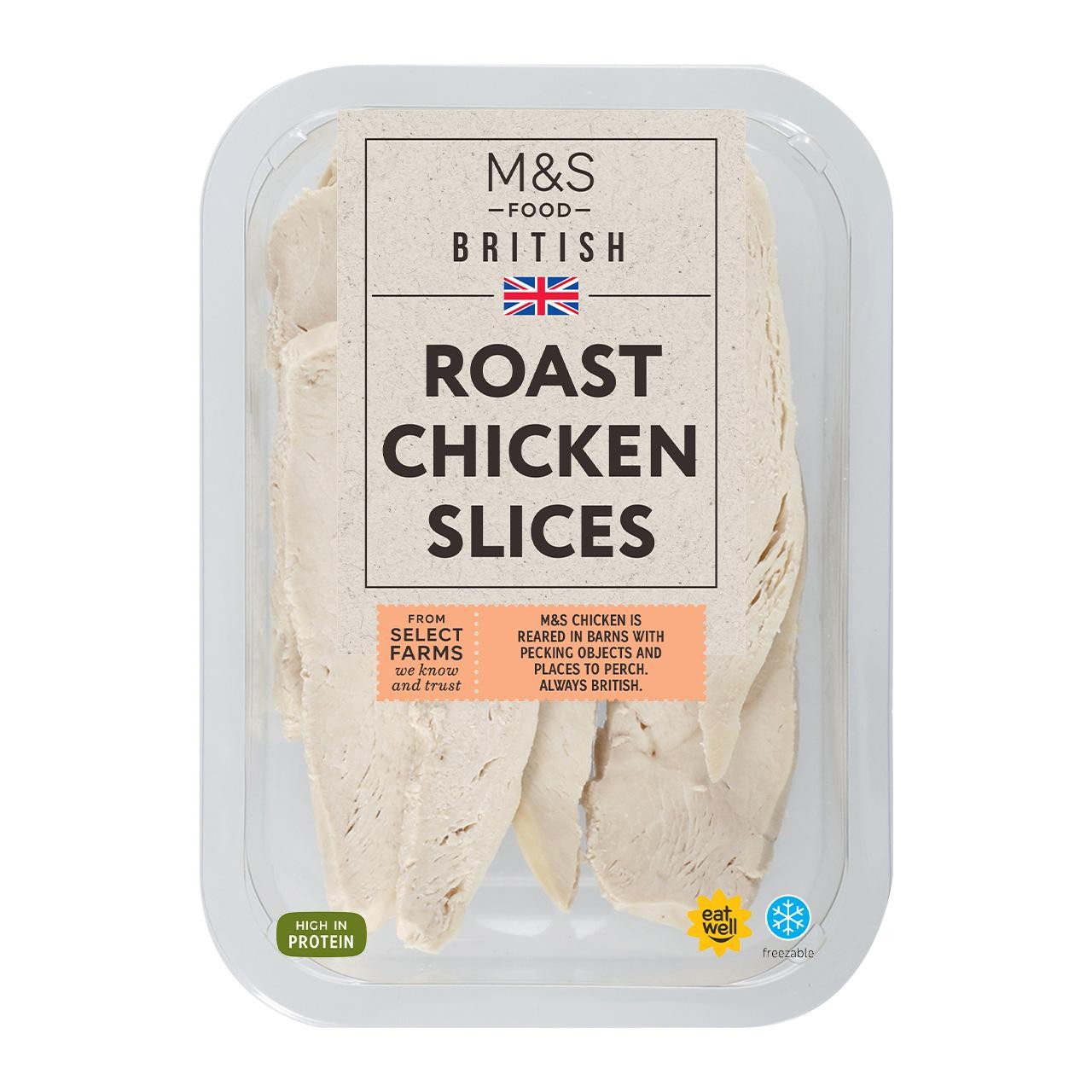 M&S British Roast Chicken Slices - Ocado