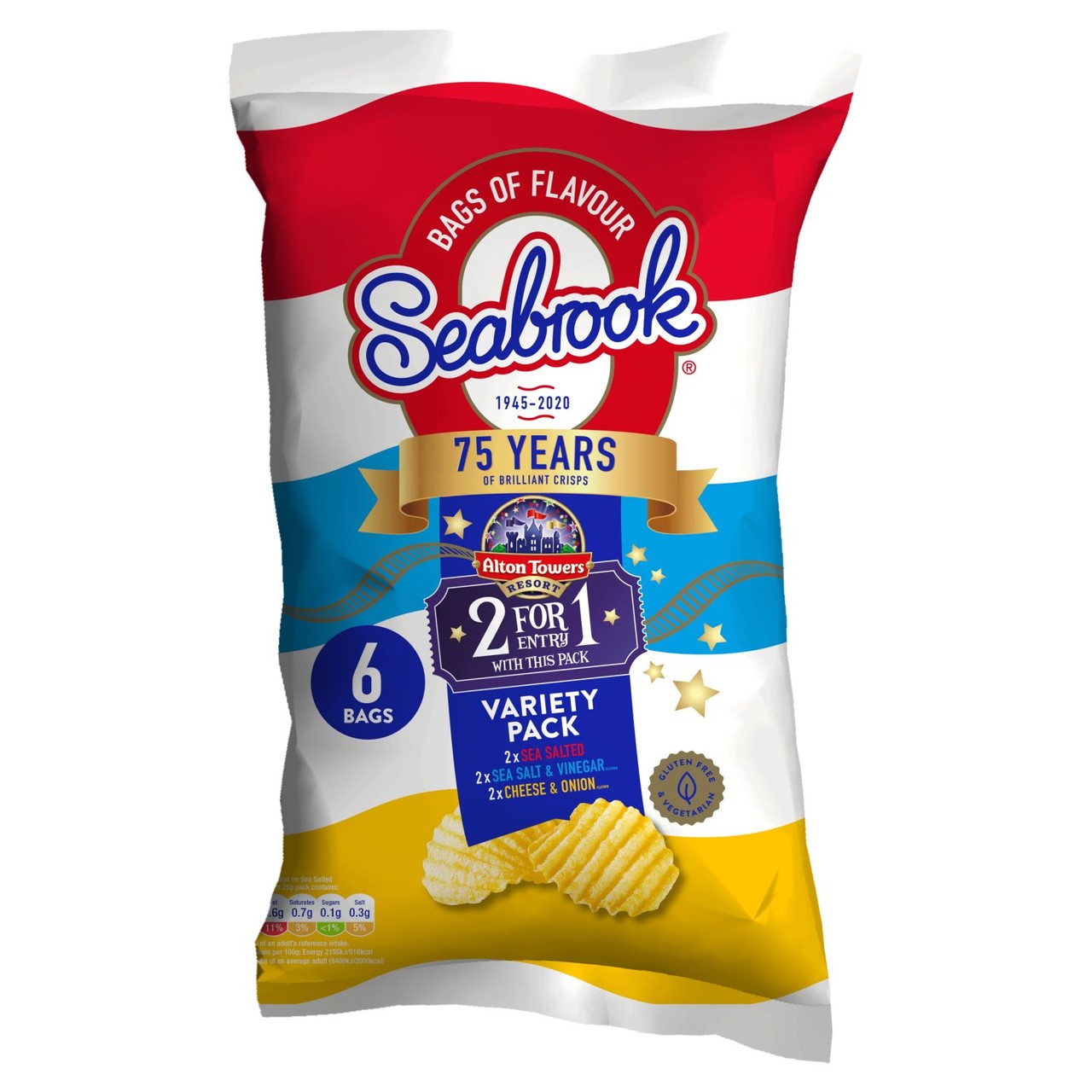 Seabrook Crinkle Cut Variety Crisps - Ocado