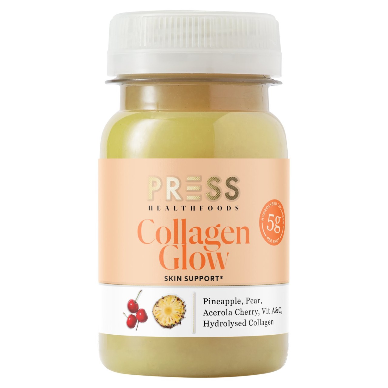 PRESS Healthfoods Collagen Glow Pineapple Shot - Ocado