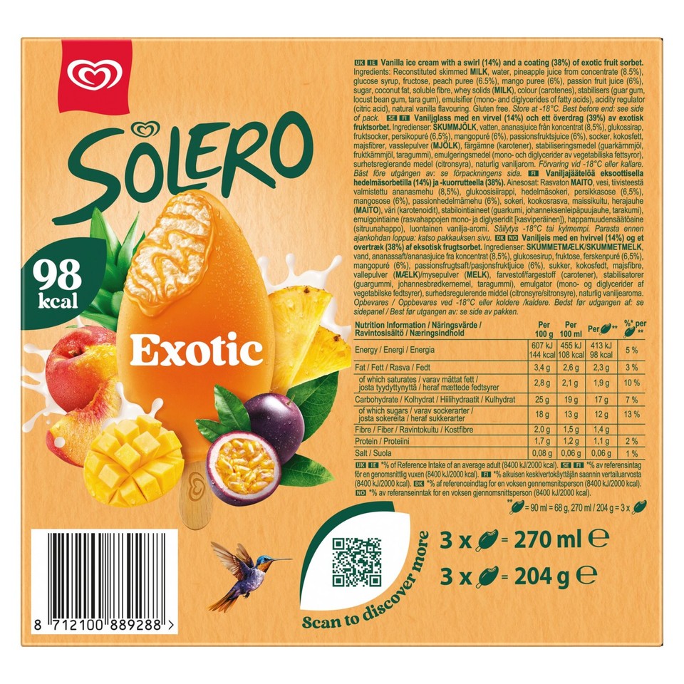 Solero Exotic Ice Cream Lollies - Ocado