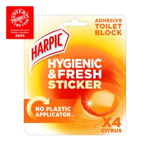 Harpic Hygienic & Fresh Citrus Stickers Toilet Freshener - Ocado